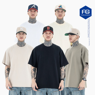 澜海男装2025春夏美式潮牌260g重磅纯棉圆领透气运动tee短袖T恤男-阿里巴巴