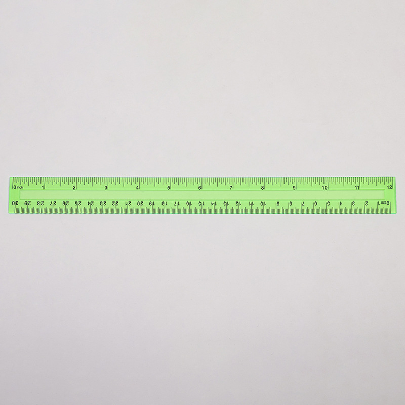 Supply 30cm Ruler Groove Plastic Ruler Color Transparent Ruler Plastic ...
