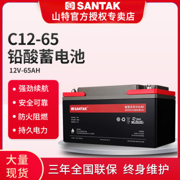 山特 SANTAK UPS不间断电源电池 铅酸蓄电池免维护12V65AH C12-65-阿里巴巴
