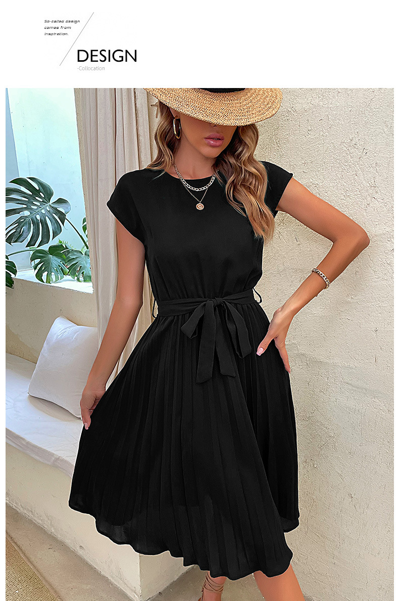 New Women's Casual Strappy Solid Color Dress