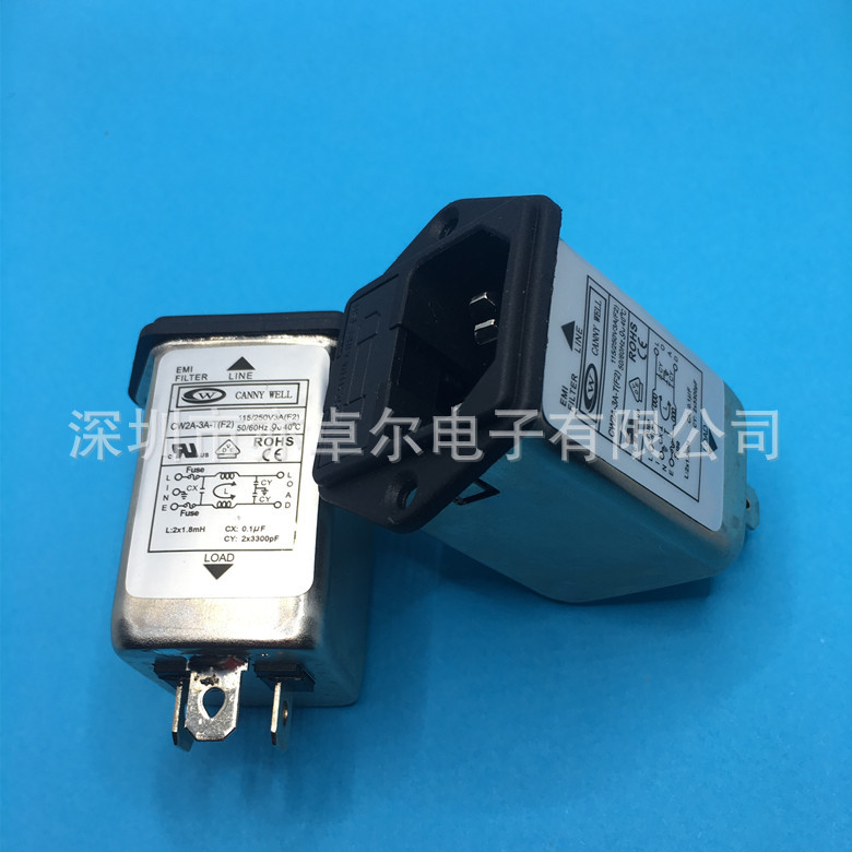 台湾进口CANNY WELL双保险二合一EMI电源滤波器CW2A-03A-T(F2)-阿里巴巴