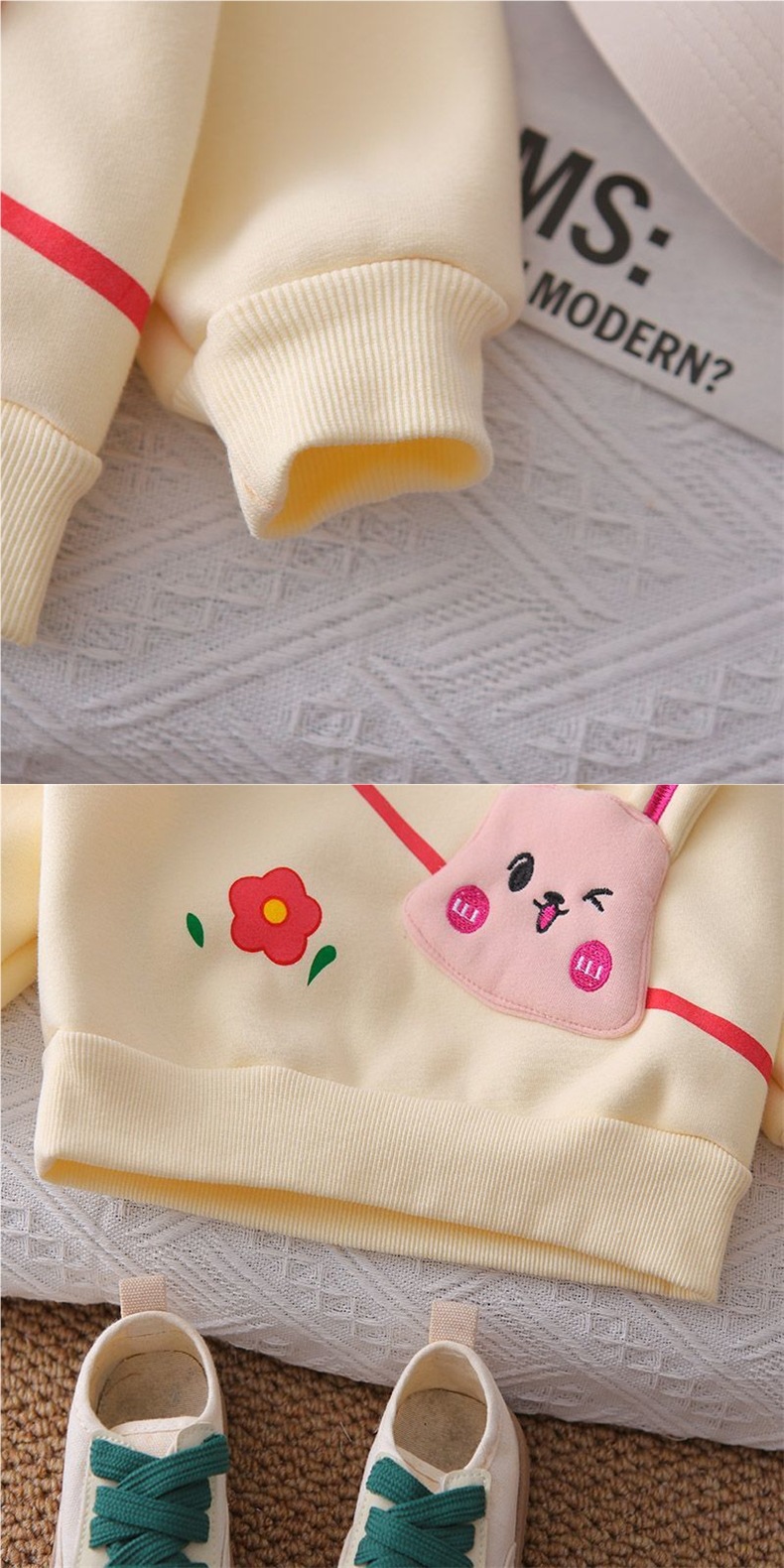 宝宝2025冬女童新款套装休闲洋气婴儿儿童冬款长袖卫衣薄绒两件套-阿里巴巴