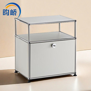 包豪斯USM床头柜不锈钢现代简约ins储物柜收纳边柜模块柜抽屉-阿里巴巴
