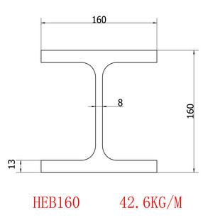 欧标H型钢HEB160规格160*160*8*13欧标钢板-阿里巴巴