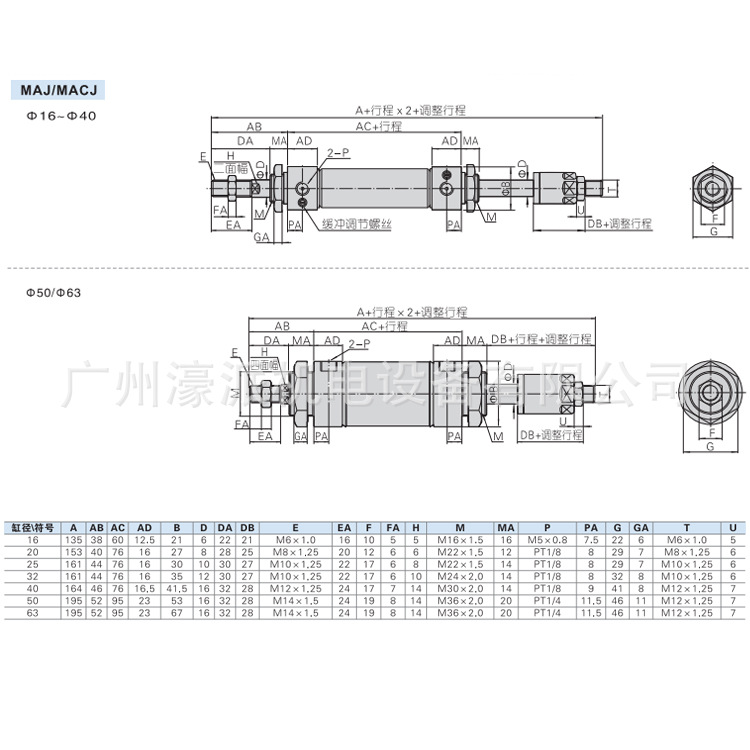 亚德客MA迷你气缸系列MAC/MSA/MAD/MACJ/MAR/AirTAC/定金价格面议-阿里巴巴