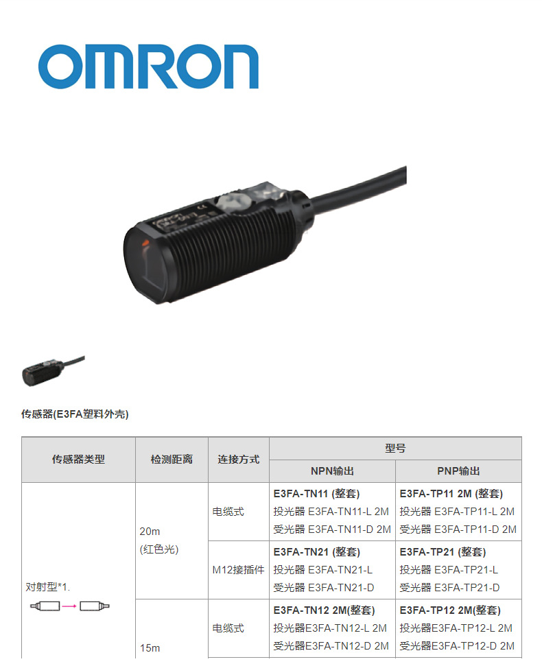 全新 欧姆龙 E3FA-DP12 2M BY OMS 光电传感器 订货号 E3FA9026M-阿里巴巴