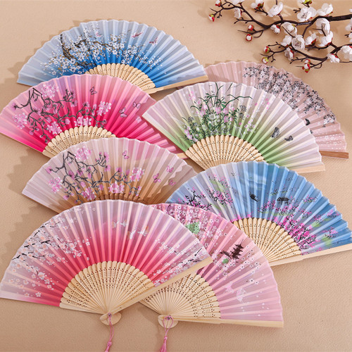 2pcs Ancient Hanfu fairy dress Folding Fans for women girls Chinese ...
