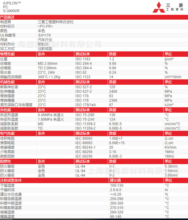 PC 日本三菱工程 S-3000R BK 黑色高光PC 食品级 高强度PC原料-阿里巴巴
