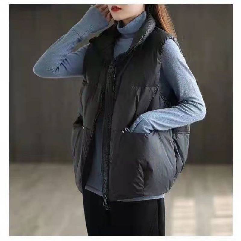 Korean Style Lightweight Down Jacket Vest Women's Short 2022 Spring and ...