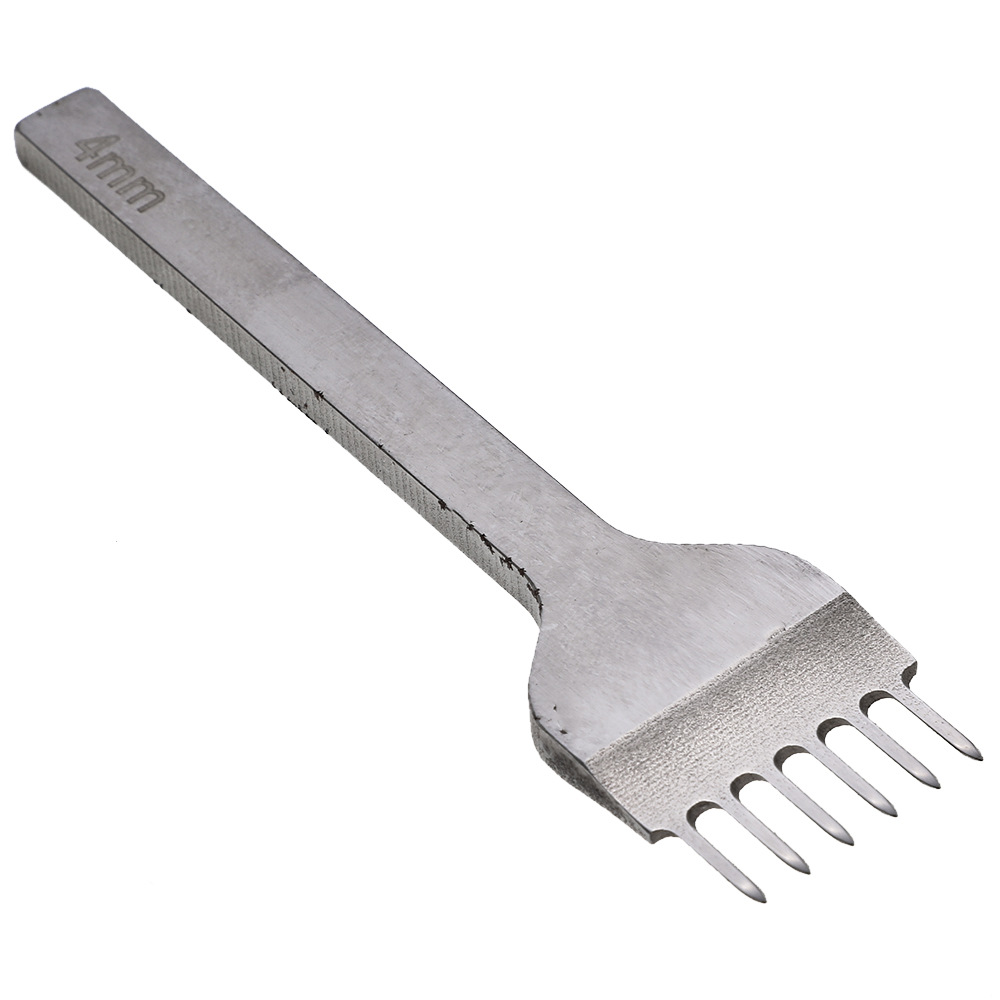 DIY手工皮革专用白钢菱斩3456mm间距菱斩斜平斩欧斩挖槽器工具-阿里巴巴