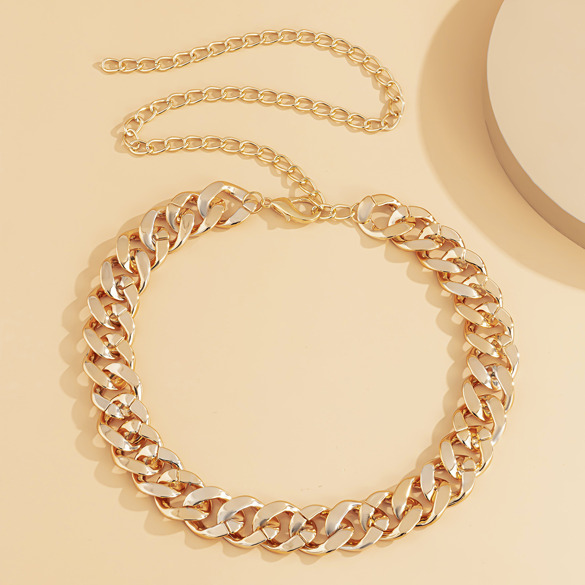 Wholesale punk hip hop exaggerated simple layer thick chain - Nihaojewelry