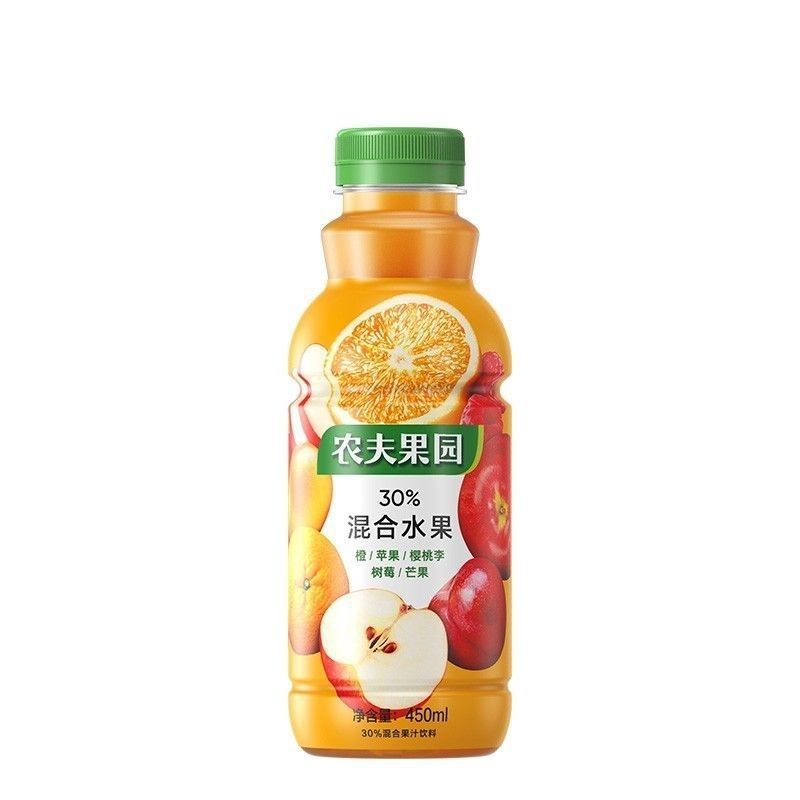 新货农夫果园混合果蔬汁番茄莓胡橙菠芒450ml*15混搭农夫山泉-阿里巴巴