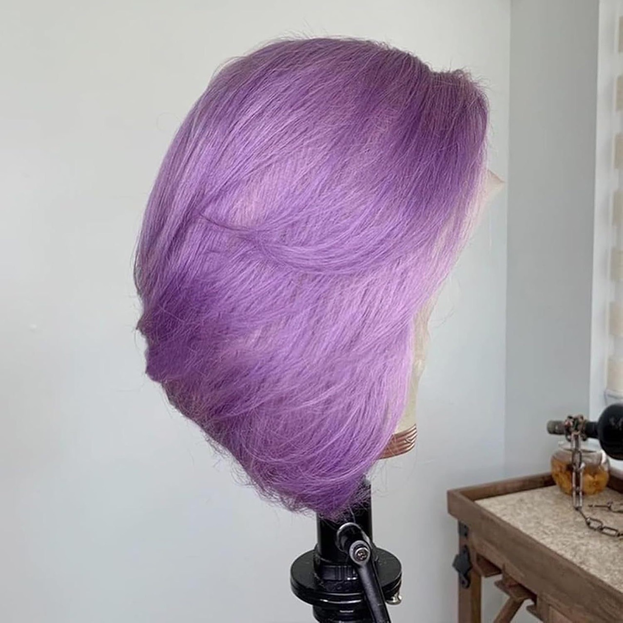 Colored purple Bob Human Hair Wigs 13*4 Lace Frontal Short-阿里巴巴