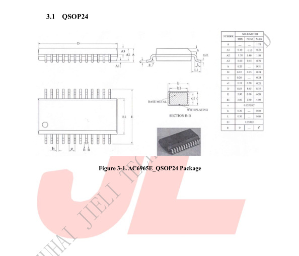AC6965A / AC6965E 杰理蓝牙5.1主控芯片 QSOP-24封装 免费写程序-阿里巴巴