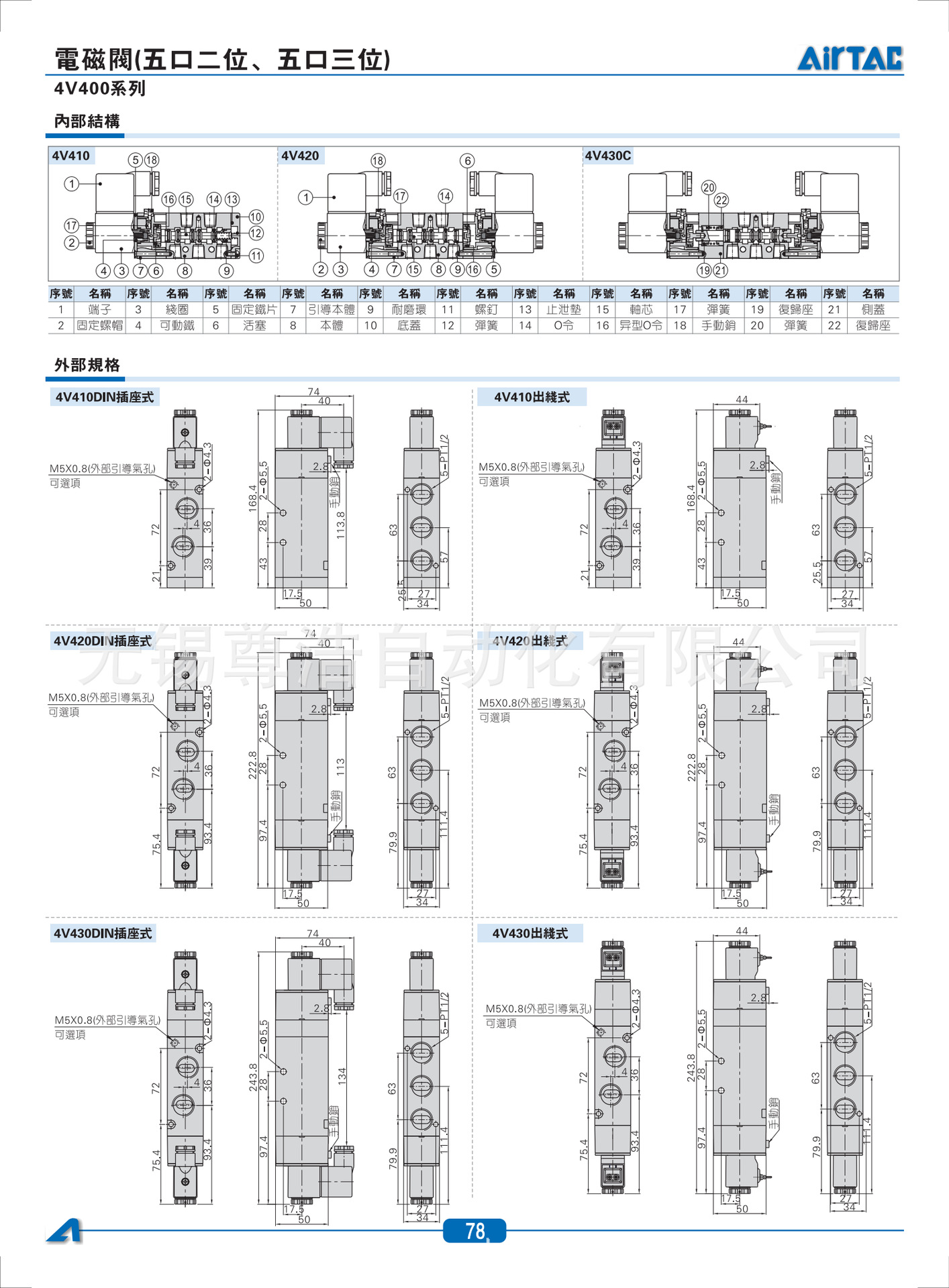 AirTAC亚德客电磁阀4V410-15A 4V410-15B二位五通原装正品-阿里巴巴
