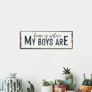 现货木质my boys are挂牌木制家居装饰挂件创意男孩卧室墙壁标志-阿里巴巴