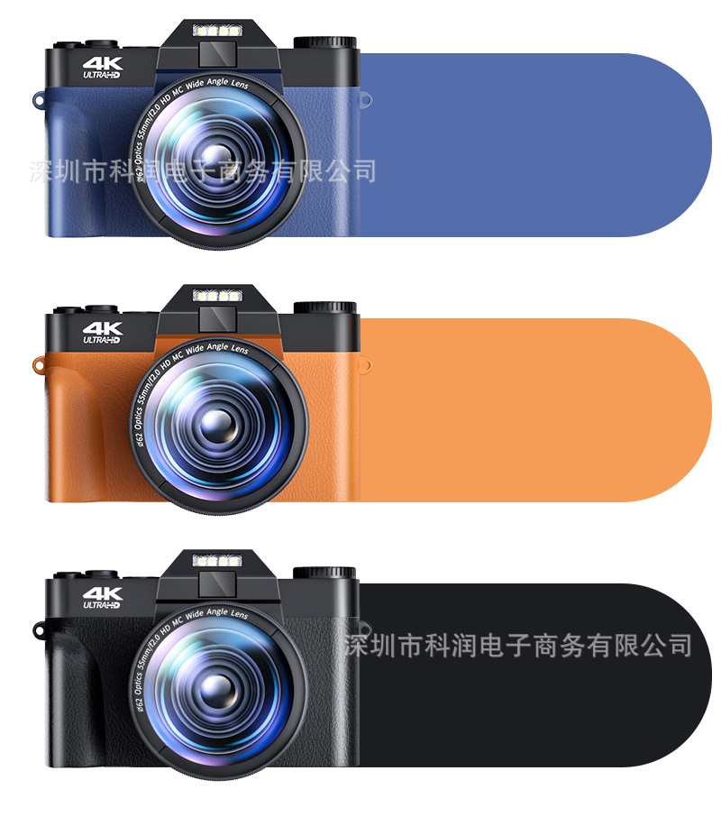 微单4800万像素16倍4K录像复古单反数码照相机自拍WIFI摄像机广角-阿里巴巴