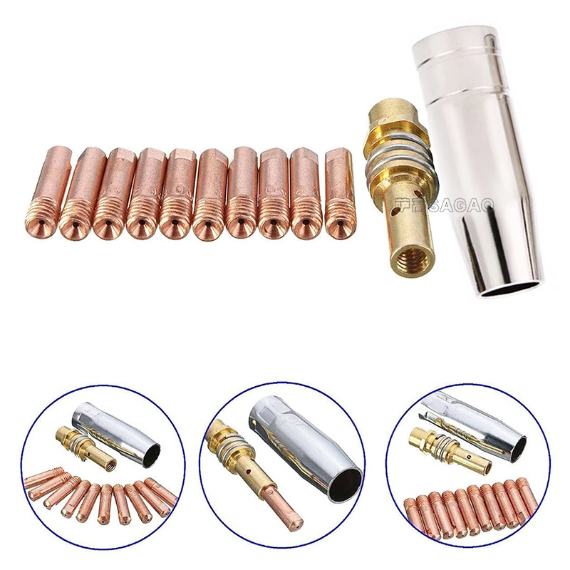 跨境15AK保护嘴二保焊枪配件保护套15AK导电嘴保护咀导电嘴12PCS-阿里巴巴