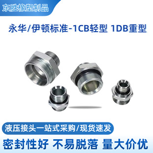 24度锥卡套接头 伊顿永华过渡接头1CB1DB重型对丝ED密封液压高压-阿里巴巴