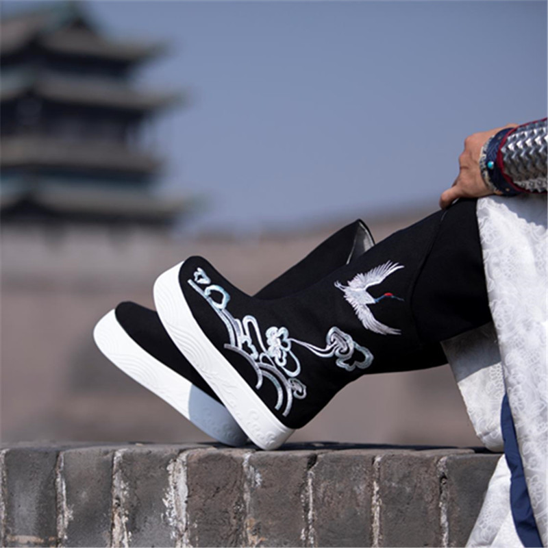 Men's Ancient chinese folk costume hanfu boots Increased Song han tang ...