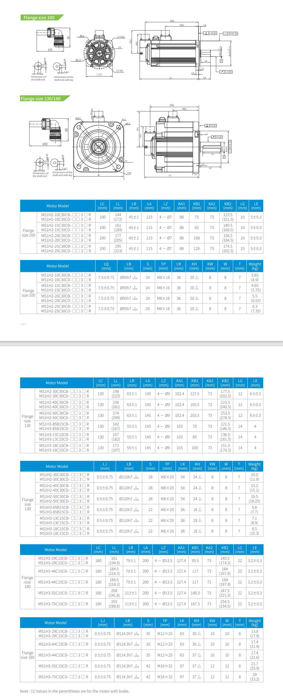 汇川 伺服电机 MS1H3-18C15CD-A334Z-阿里巴巴