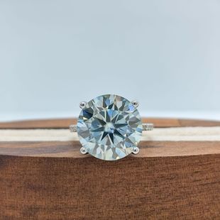 跨境wish同款S925纯银浅蓝色微镶四爪戒指 简约大方女士戒指-阿里巴巴