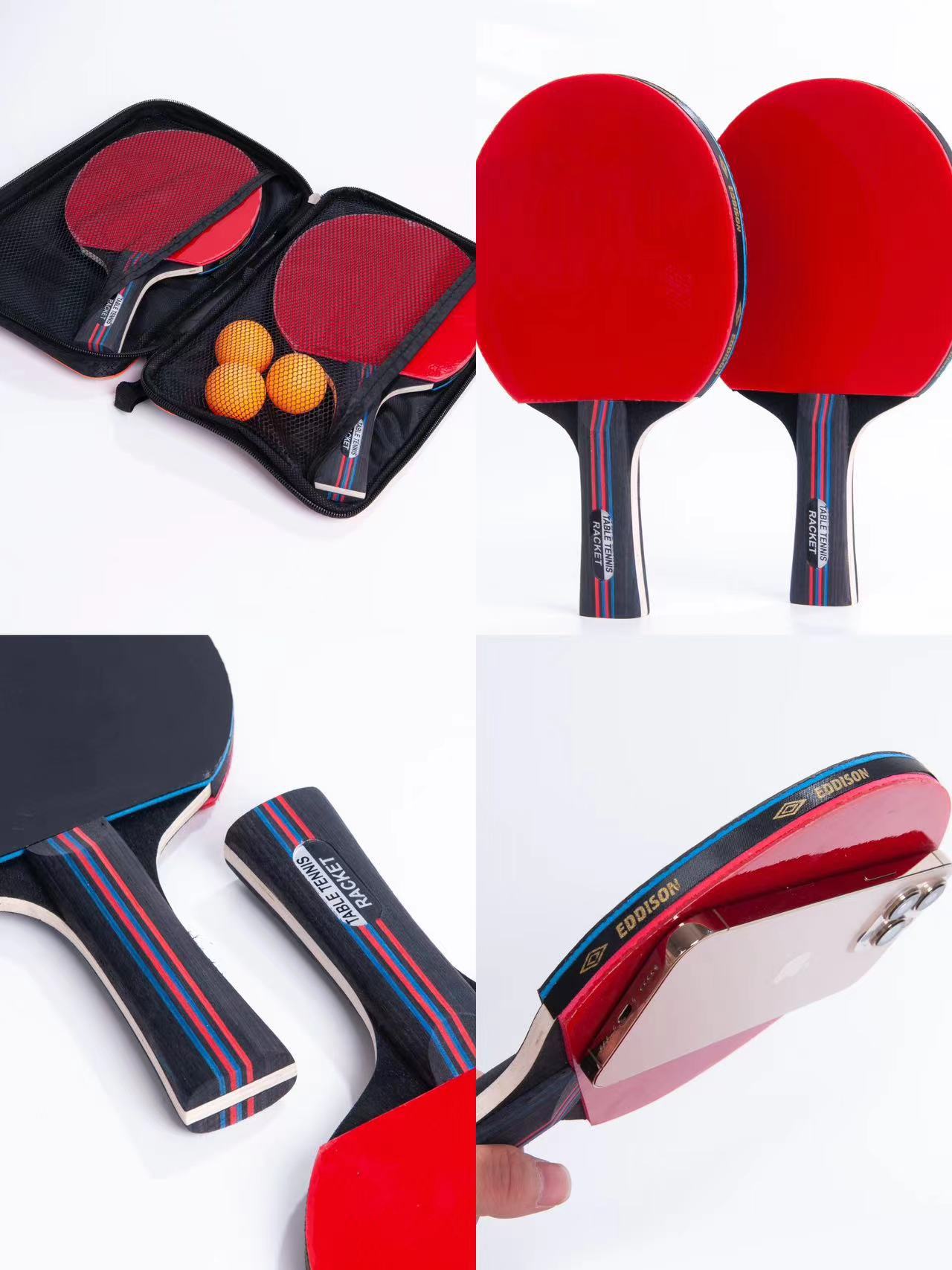 乒乓球球拍2支套装批发 乒乓拍专业横拍高弹力乒乓球拍套一件代发-阿里巴巴
