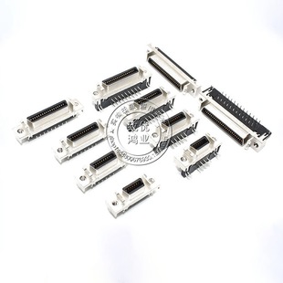 SCSI母座14P/20/26/36/50/68P槽式CN弯脚180度直插座伺服器连接器-阿里巴巴