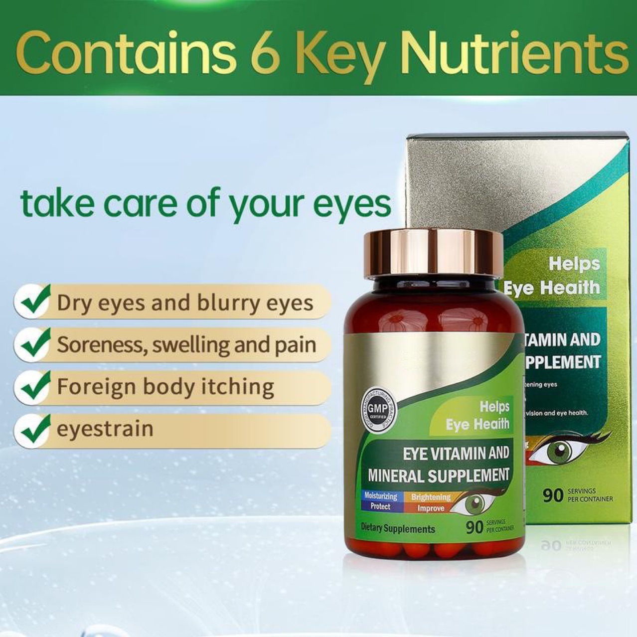 TK美区热卖品Eye Vitamin and Mineral Supplement眼部补充剂缓解-阿里巴巴