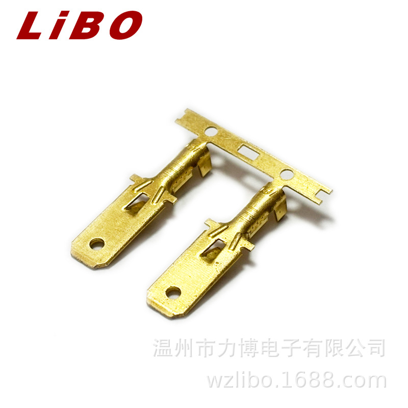 250系列 DJ611-6.3A脚B脚 6.3插片 黄铜镀锡 汽车接线端子端子-阿里巴巴