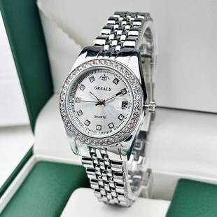 GREALY跨境爆款高端日志防水女士手表时尚腕表镶钻石英表厂家批发-阿里巴巴