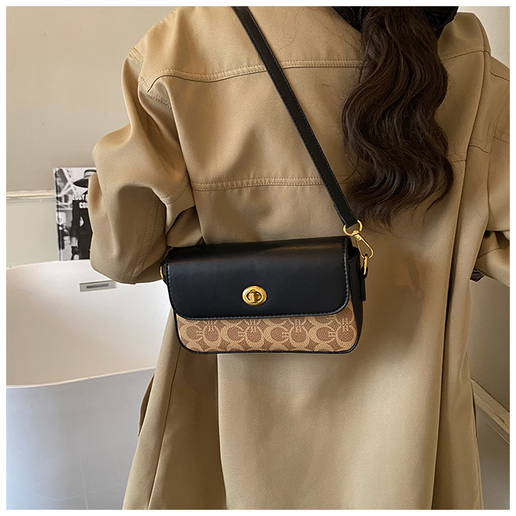 跨境高级感包包女2025新款复古时尚百搭小方包气质印花单肩斜挎包-阿里巴巴