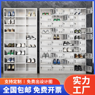 不锈钢鞋柜员工多层多格鞋柜鞋凳柜子无尘净化工厂车间职员换鞋柜-阿里巴巴