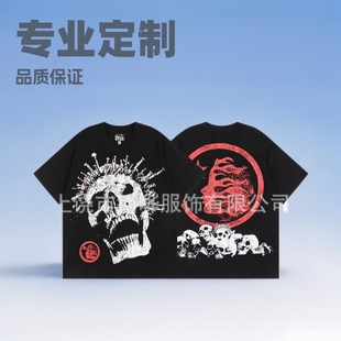 跨境2025 SST-shirtS美潮Hellstar系列欧美潮牌字母人像印花休闲-阿里巴巴