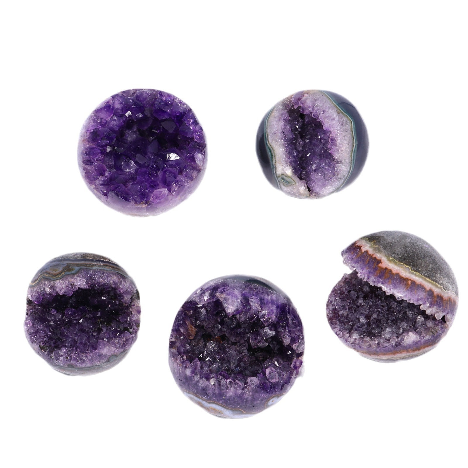 Natural purple crystal cluster open smile purple crystal hole ...