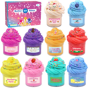 60ml 史莱姆套装slime kit 棉花泥 黄油泥不沉淀彩泥黏土玩具-阿里巴巴