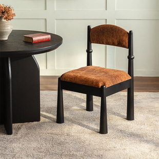 中古风咖啡厅餐椅民宿软包椅子家用复古凳子家居休闲椅卧室化妆椅-阿里巴巴