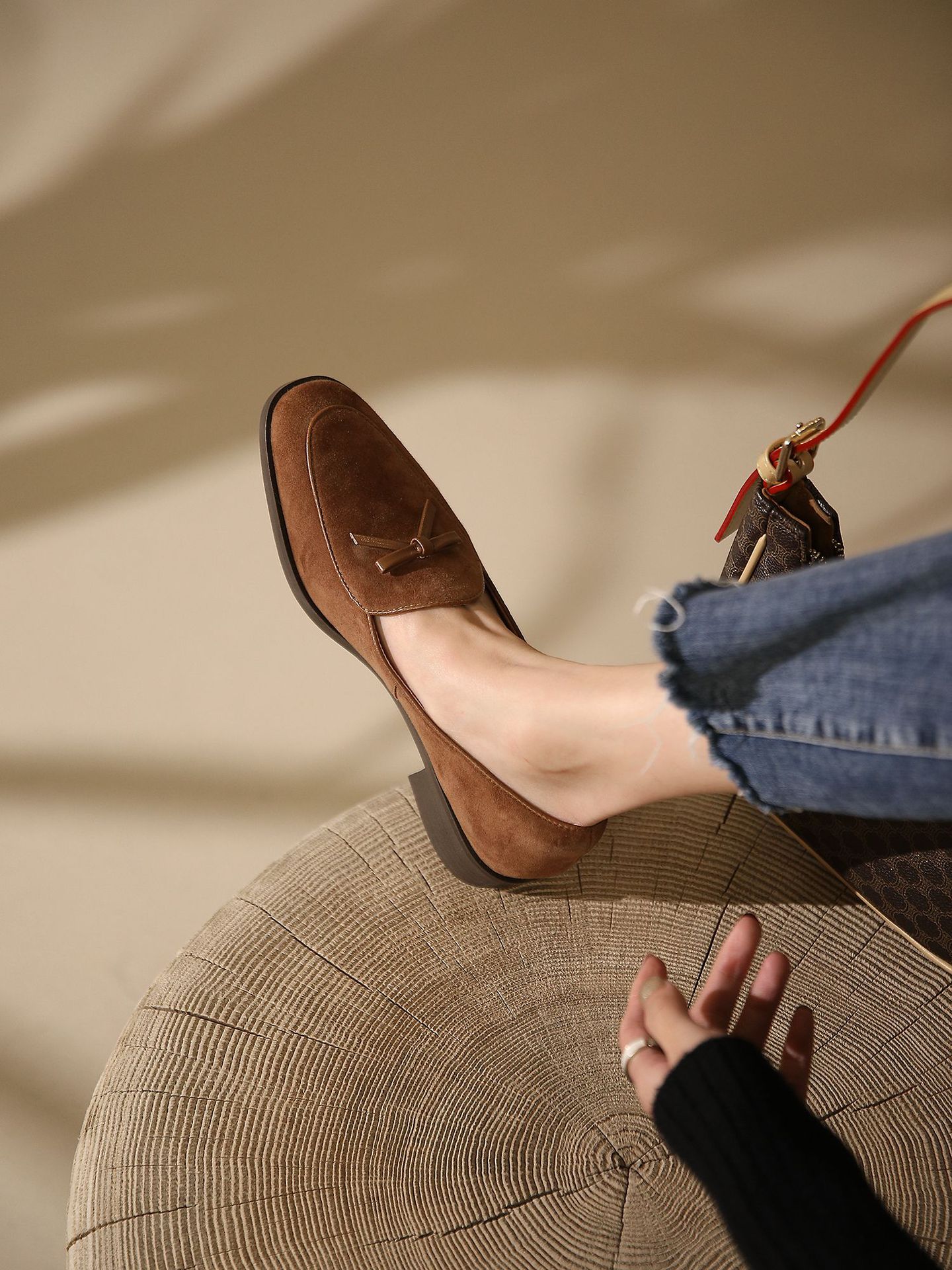 CHIKO Anahi Square Toe Block Heels Loafers Shoes