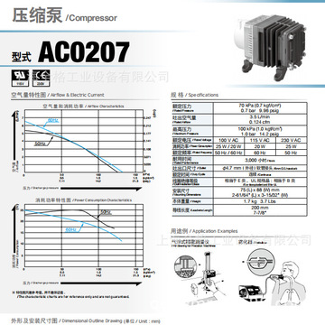 日东工器空气隔膜压缩真空液体泵AC0207 AC0410A AC0610 AC0910-阿里巴巴