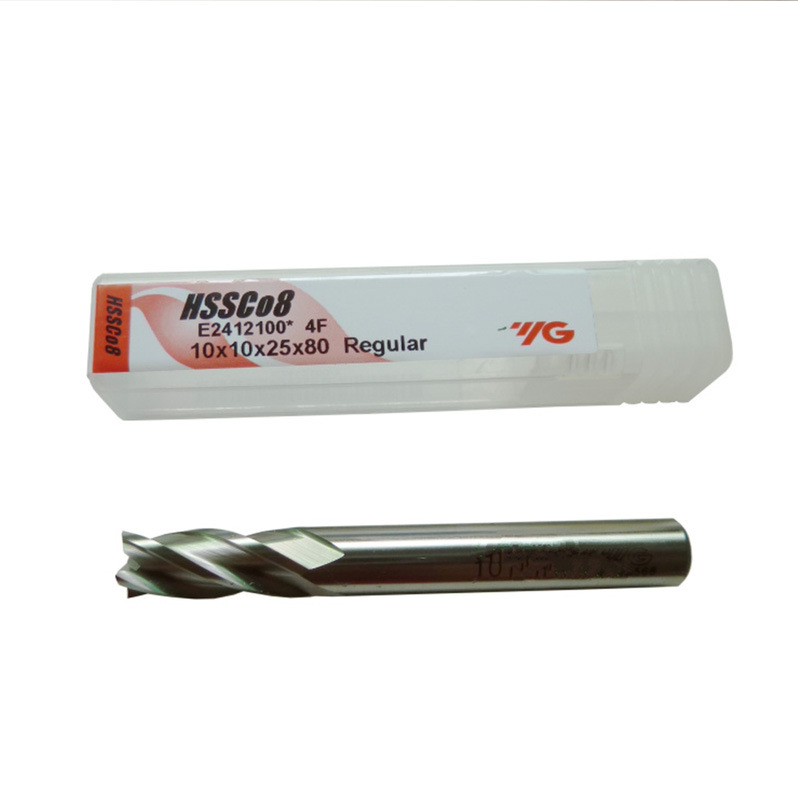 韩国yg四刃高速钢螺旋铣刀 E2402白钢螺纹数控刀具直柄立铣刀-阿里巴巴