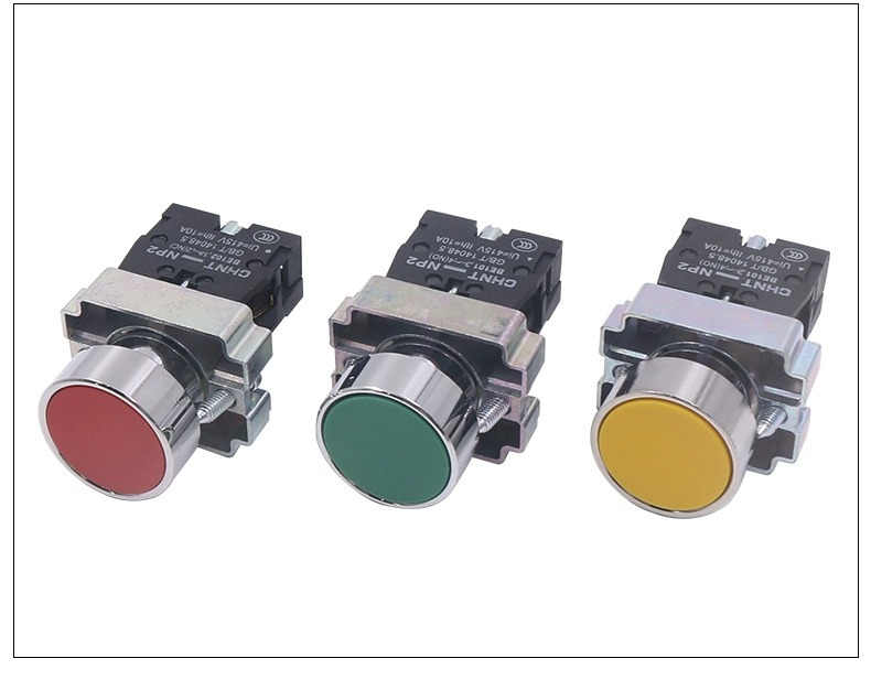 正泰按钮电源NP2-BA31设备启动自复位1常开1常闭22mm平头按钮开关-阿里巴巴