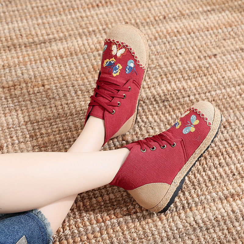 Women girls Old Beijing cloth shoes women folk embroidered hanfu cloth ...