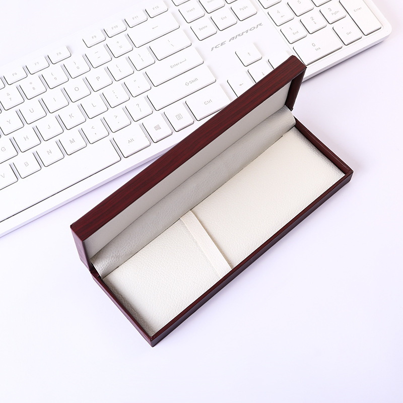 创意复古pu木纹钢笔盒 翻盖礼品笔包装盒印刷logo 广告笔盒子现货-阿里巴巴