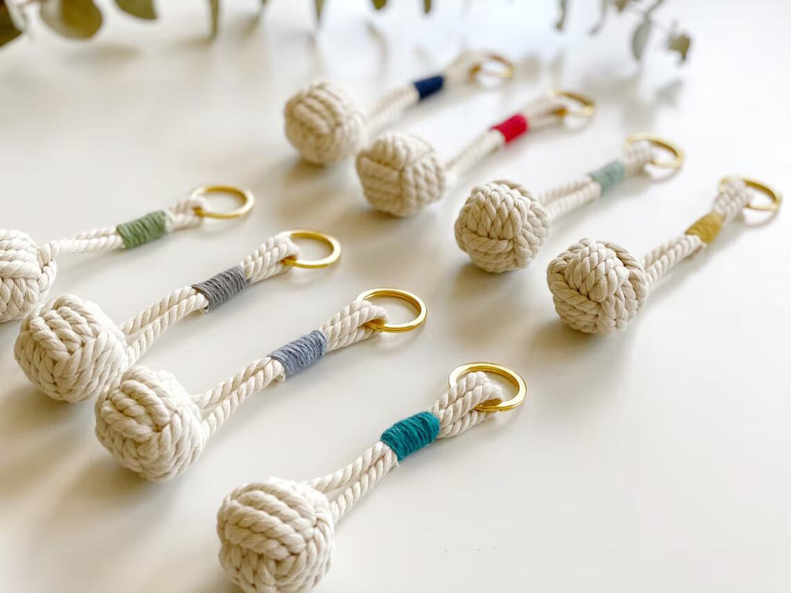 手工编织猴拳结钥匙链波西米亚钥匙扣车钥匙配饰小挂件外贸小礼品-阿里巴巴