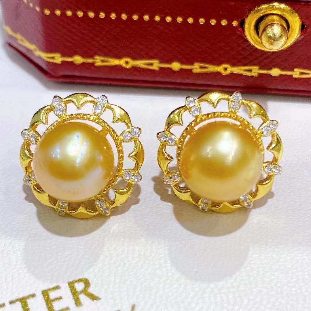 日本精工 DIY珍珠配件S925纯银时尚耳钉空托 含日标 配8-9mm圆珠-阿里巴巴