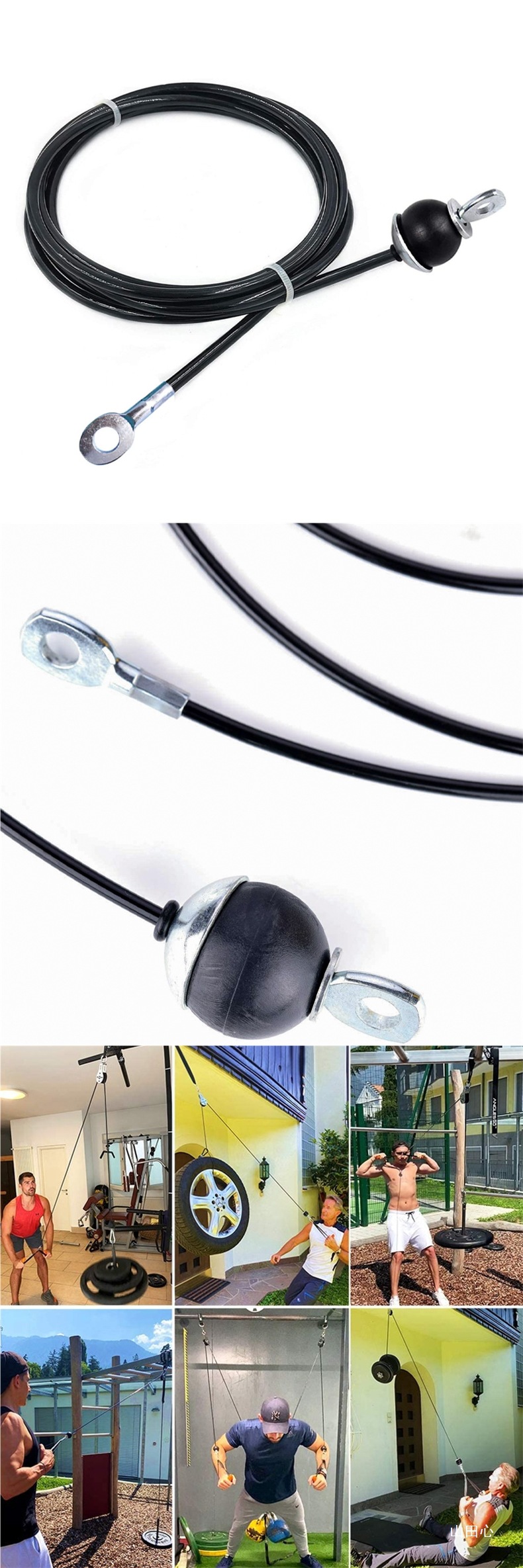 健身房器材配件家商用单人飞鸟练身耐磨钢丝绳索综合滑轮器械-阿里巴巴
