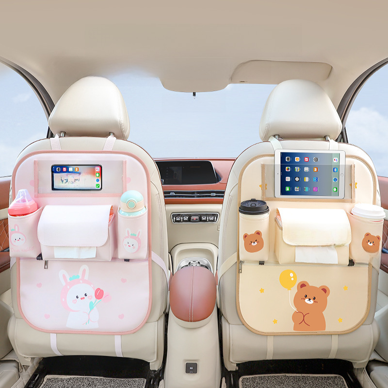 Car seat storage bag hanging bag cartoon children's car sundries ...