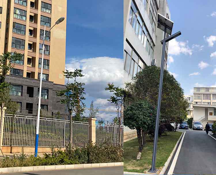 太阳能路灯6米单臂8m100瓦户外道路照明大功率防水灯具高低双联杆-阿里巴巴