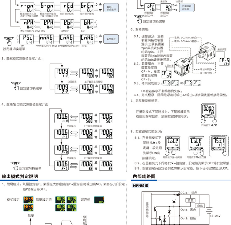 AIRTAC亚德客电子式数显压力开关DPSN/DPSP1-01020/10020感应器-阿里巴巴