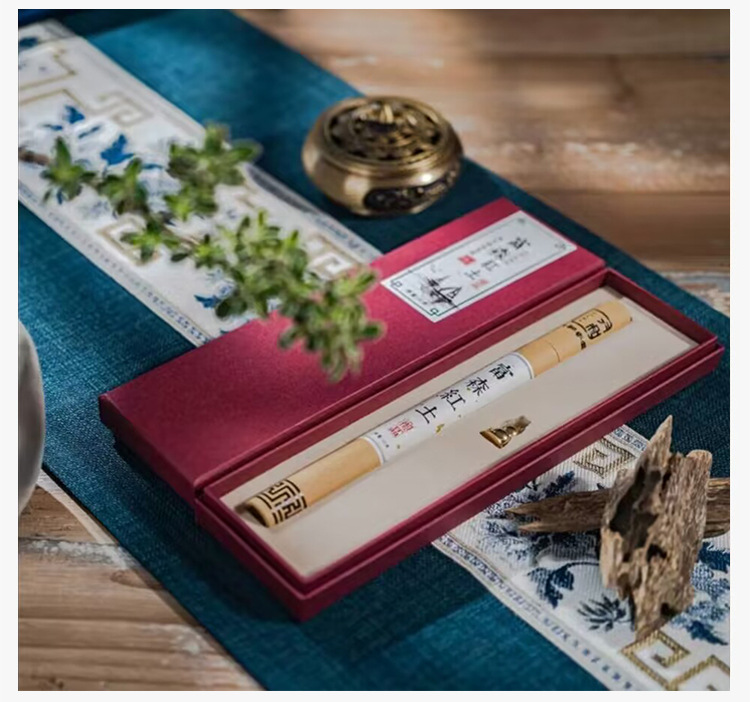 沉香礼盒定制10克香筒檀香纸盒天地盖装香盒高档线香玻璃管包装盒-阿里巴巴